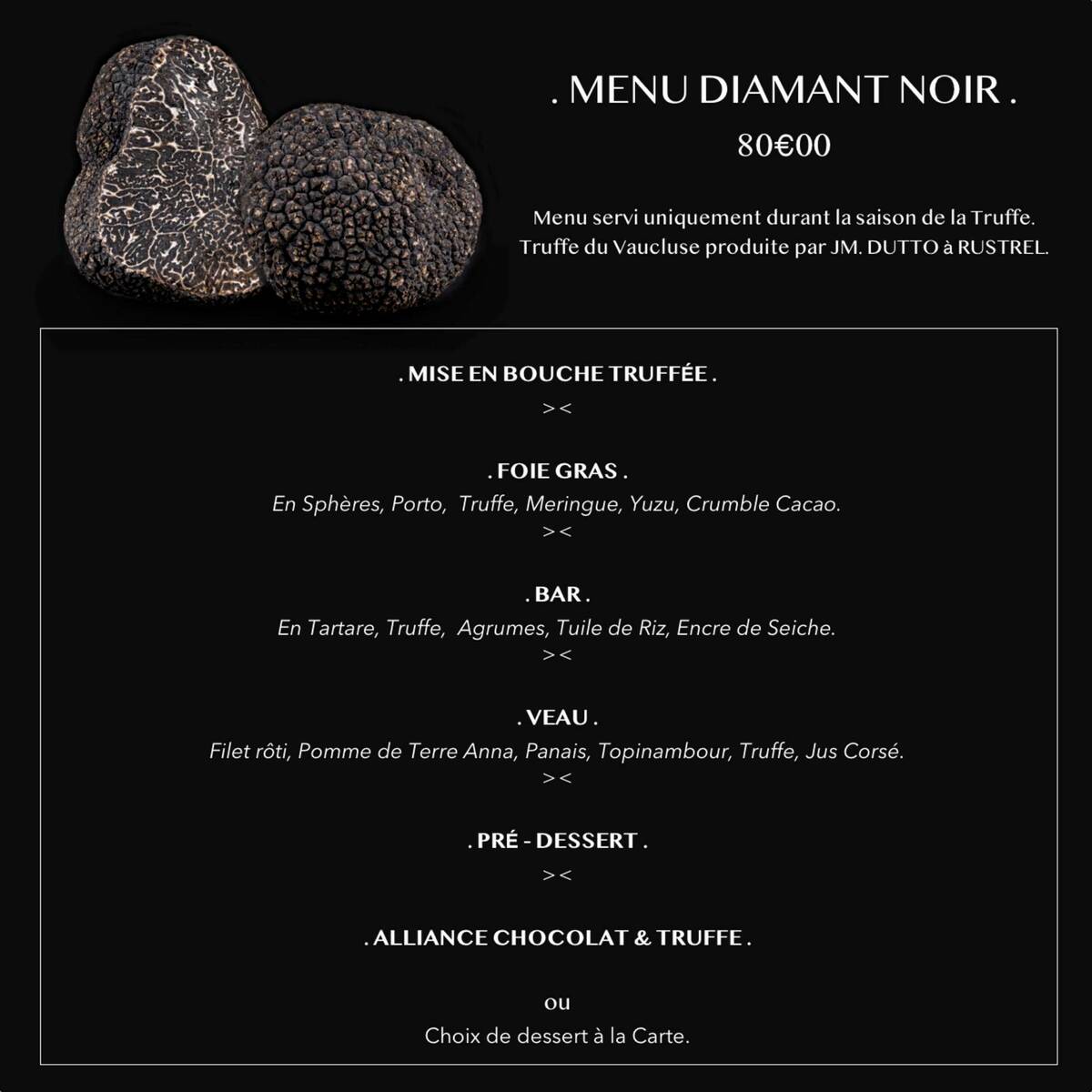 Repas truffe en Luberon